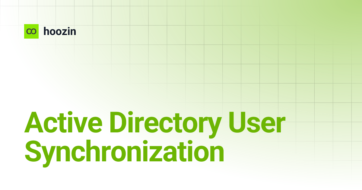 Active Directory User Synchronization | hoozin